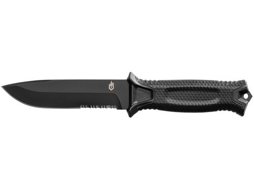 Gerber Strongarm Fixed Blade Knife, Black, Serrated, Fixed Blade Knives ...
