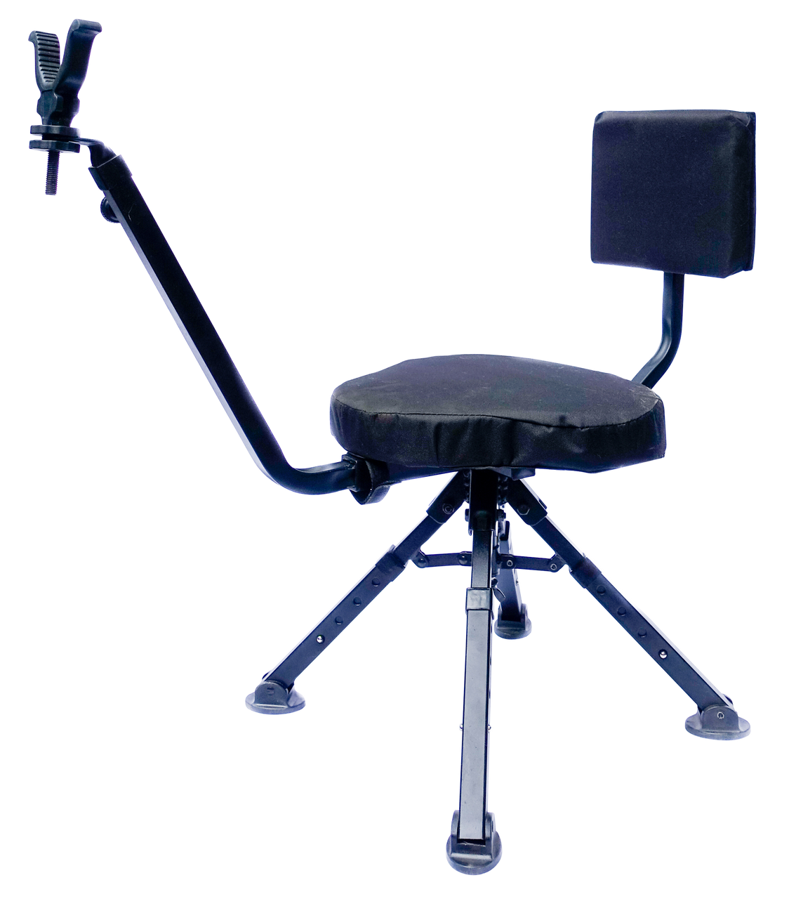BenchMaster Ground Hunting Shooting Chair 4 Leg Rotating Steel Black ...