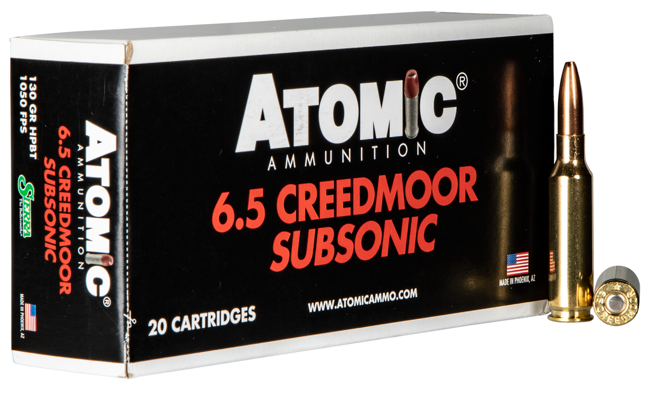Atomic Rifle Subsonic 6.5 Creedmoor 130gr, Sierra HPBT, 20rd Box ...
