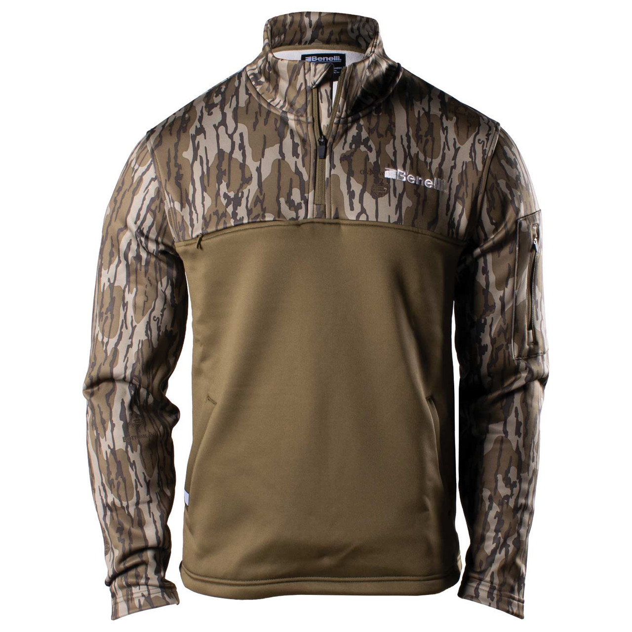 Benelli Quarter Zip Pullover, Bottomland, XL - Impact Guns