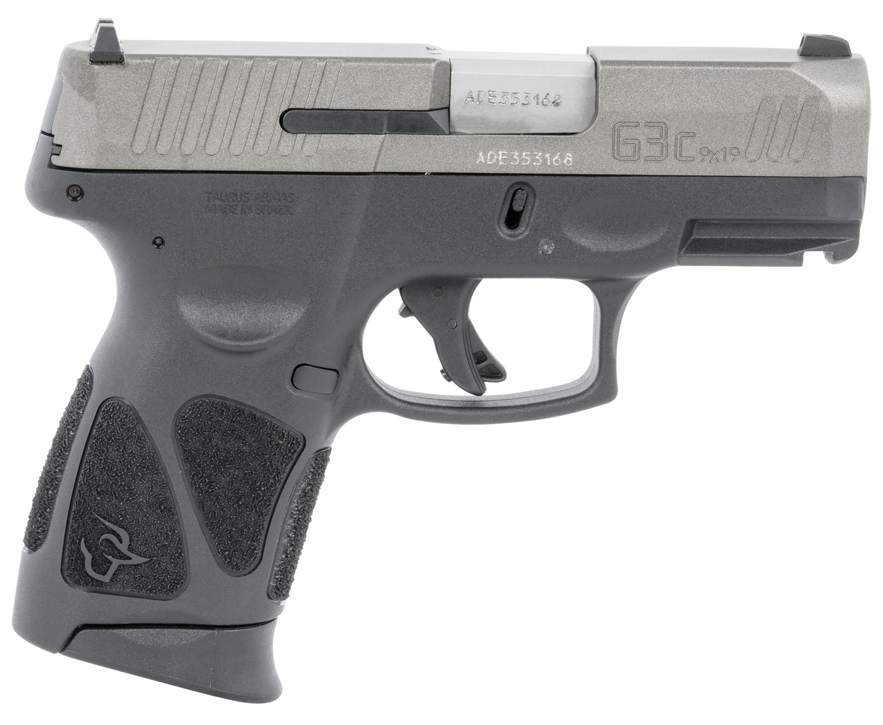 Taurus G3C 3.26" Barrel, Adjustable Rear, Tungsten/Black, 3x12rd ...