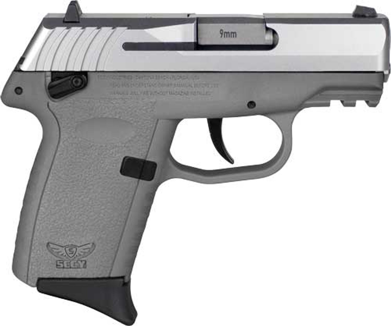 SCCY CPX-1 Gen 3, 9mm, 3.1" Barrel, Stainless Slide, Gray Ambidextrous Safety, 3 Dot Sights ...