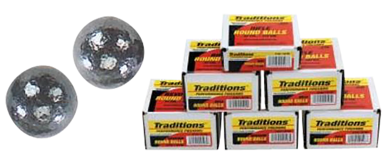Traditions Black Powder Bullets .50 Cal, 177gr, Lead Ball, 20rd Per Box ...