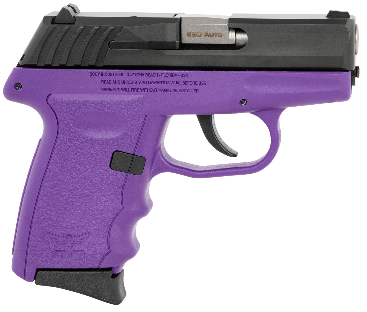 SCCY CPX-3 .380 ACP, 3.10" Barrel, Black Slide/Purple Grip, No Manual ...