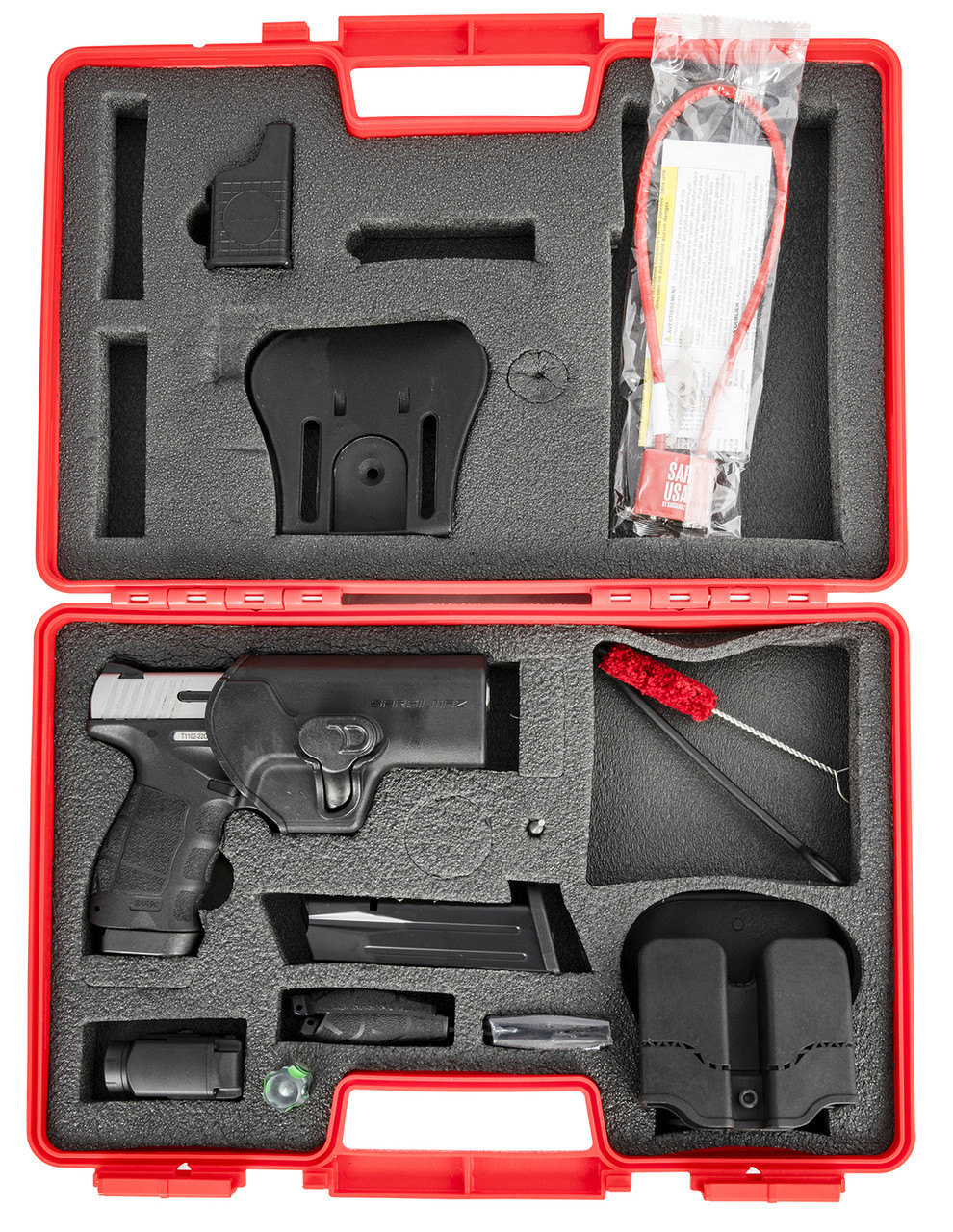 SAR Sar9x Compact 9mm, Black Body, Stainless Slide, 15rd - Impact Guns
