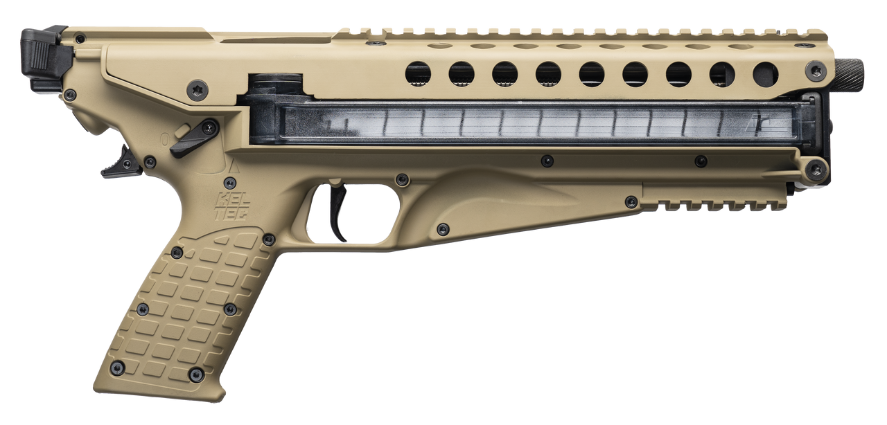 Kel-Tec P50 5.7x28mm, 9.60" Barrel, Tan, Polymer Frame, Fiber Optic ...