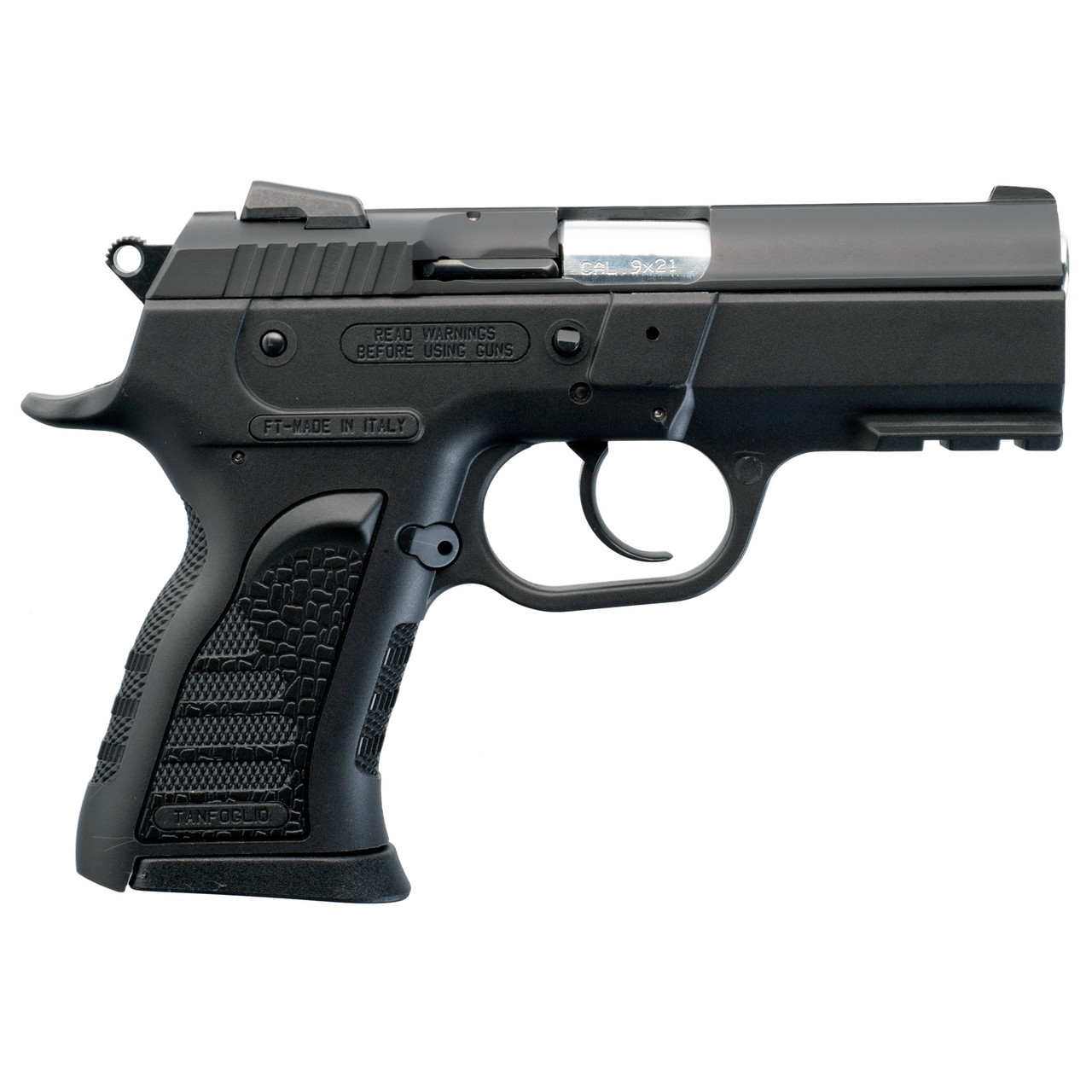 Tanfoglio Force Compact F 10mm, 3.62" Barrel, Black, Rubber Grip, 11rd ...