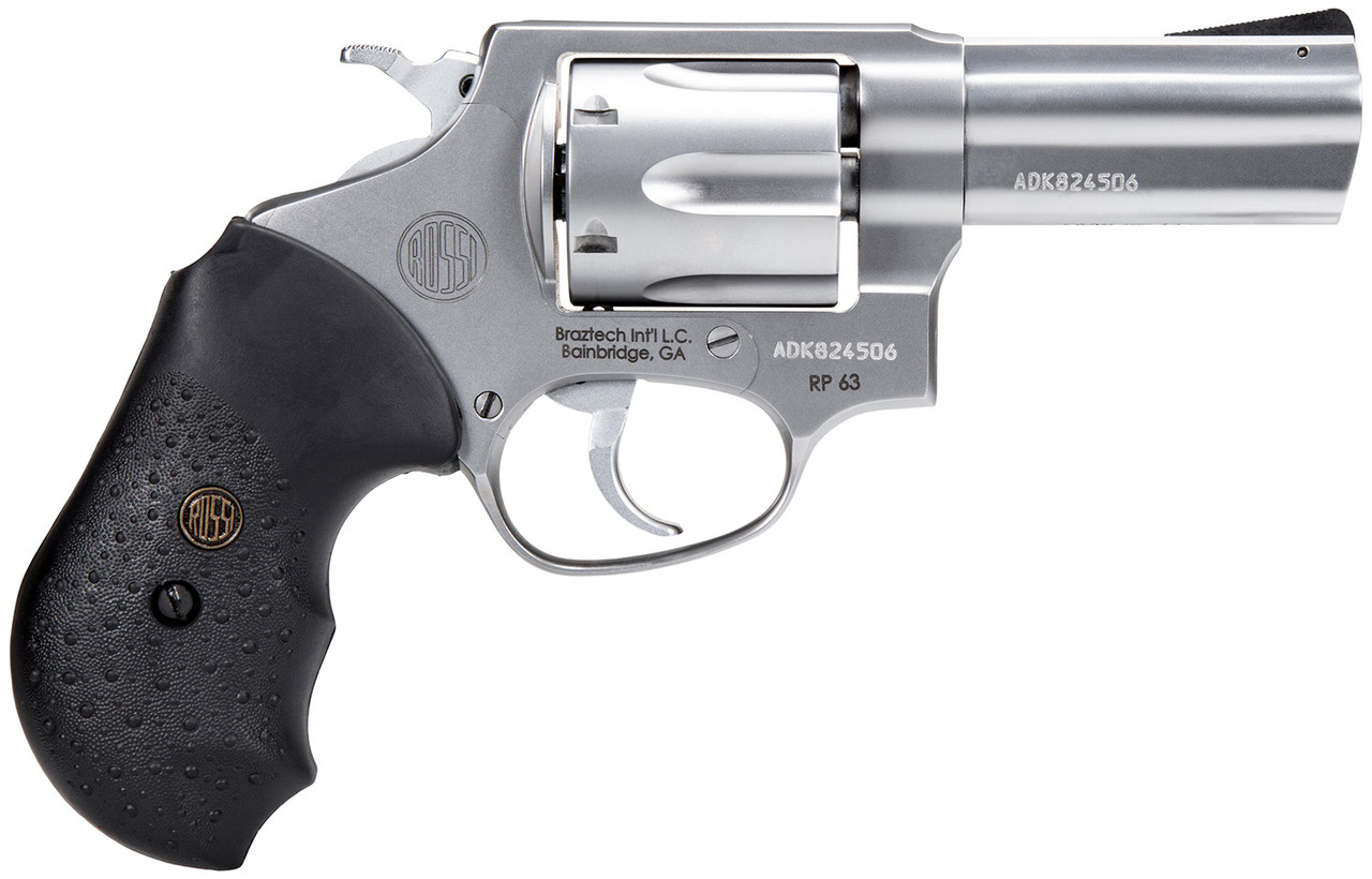 Rossi RP63 Revolver 357 Mag/38 Spl, 3" Barrel, SS, Rubber Grips, Fixed ...