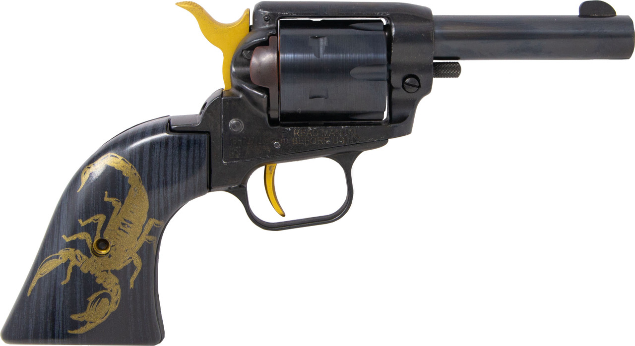 Heritage Barkeep 22 LR, 3" Barrel, Black, Gold Hammer/Trigger, Scorpion ...