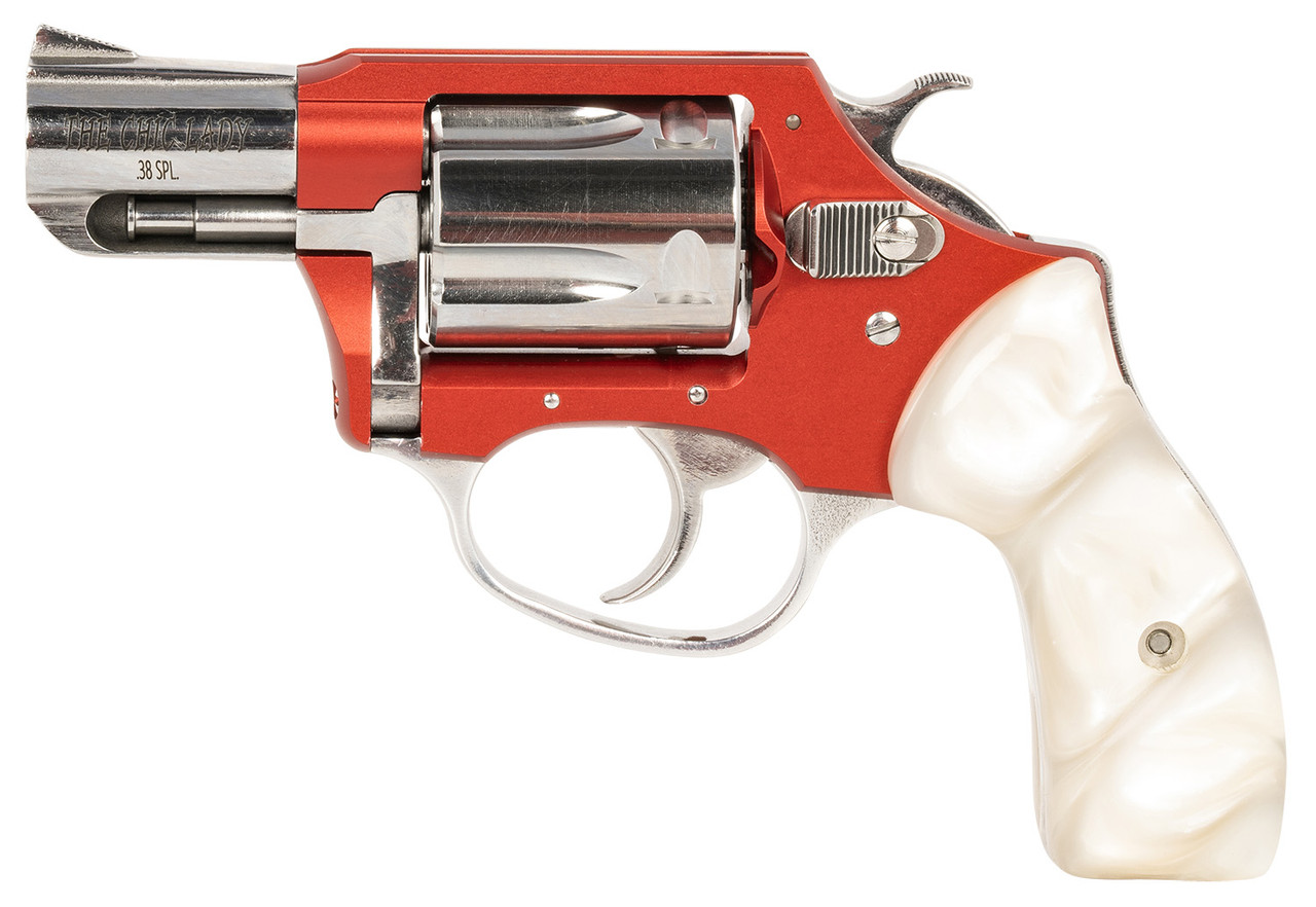 Charter Arms Chic Lady 38 Special, 2" Barrel, Red, White Pearlite Grips ...
