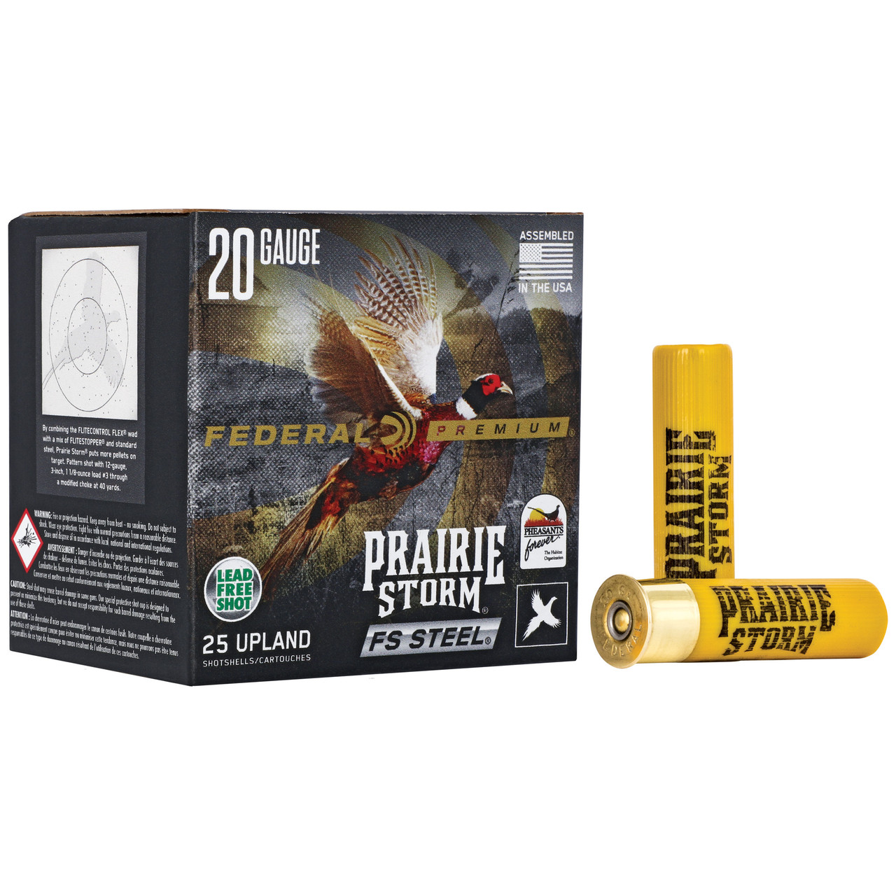 Federal Prairie Storm 20 Ga, 3", FS Steel, 7/8 oz, 4 Shot, 25rd Box ...