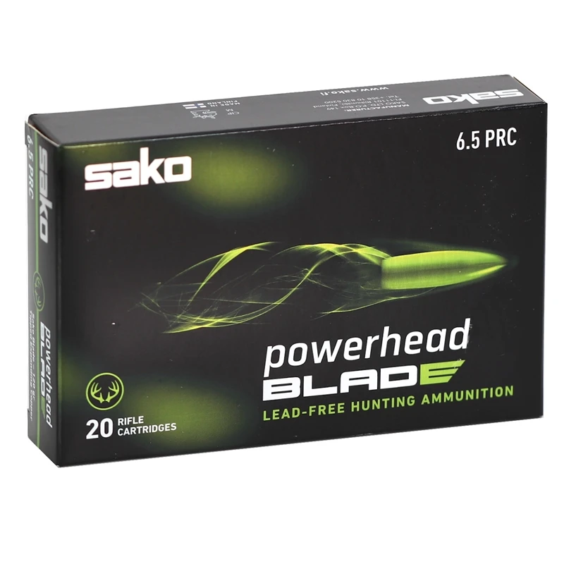 Sako Cartridges 6.5 PRC, 120gr, PowerHead Blade, 20rd Box - Impact Guns