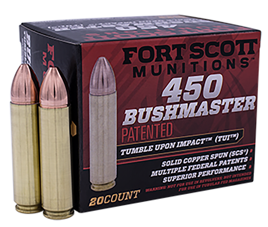 Fort Scott 450 Bushmaster, 250gr, Solid Copper Spun, 20rd Box - Impact Guns