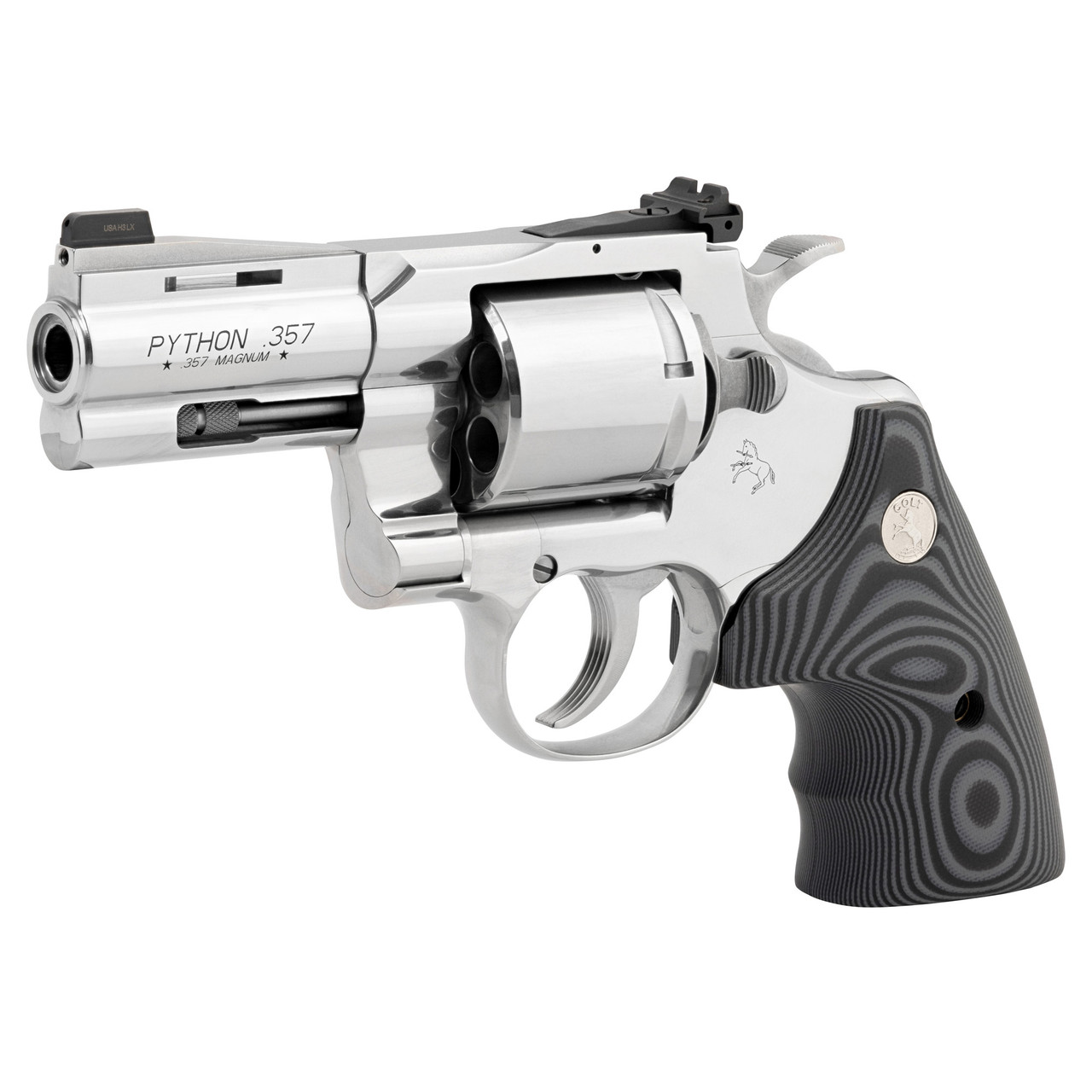 Colt Python Combat Elite 357 Magnum, 3" Barrel, Stainless Steel, G10 ...