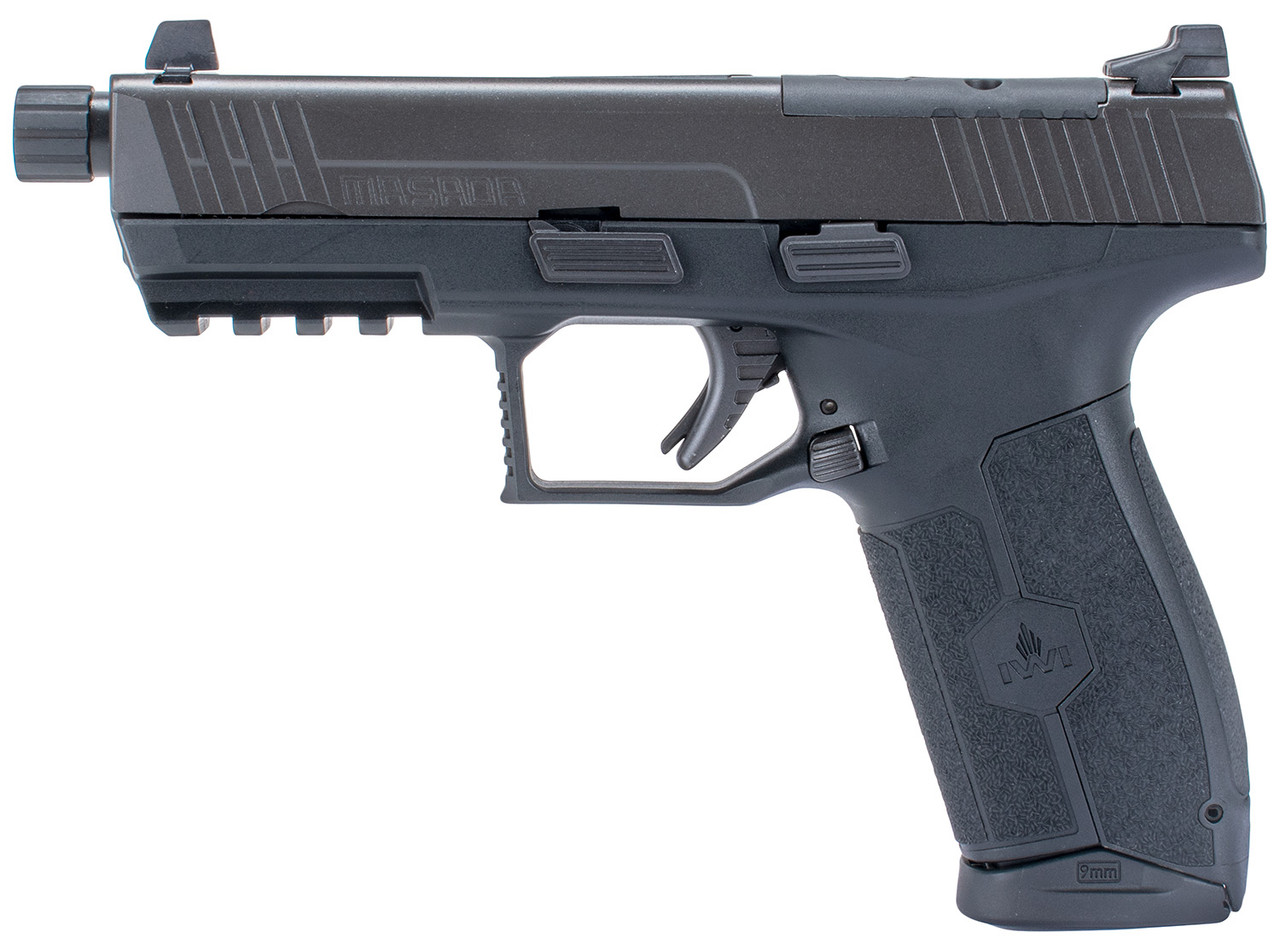 IWI Masada Tactical 9mm, 4.6" Threaded Barrel, Black, 10rd - Impact Guns