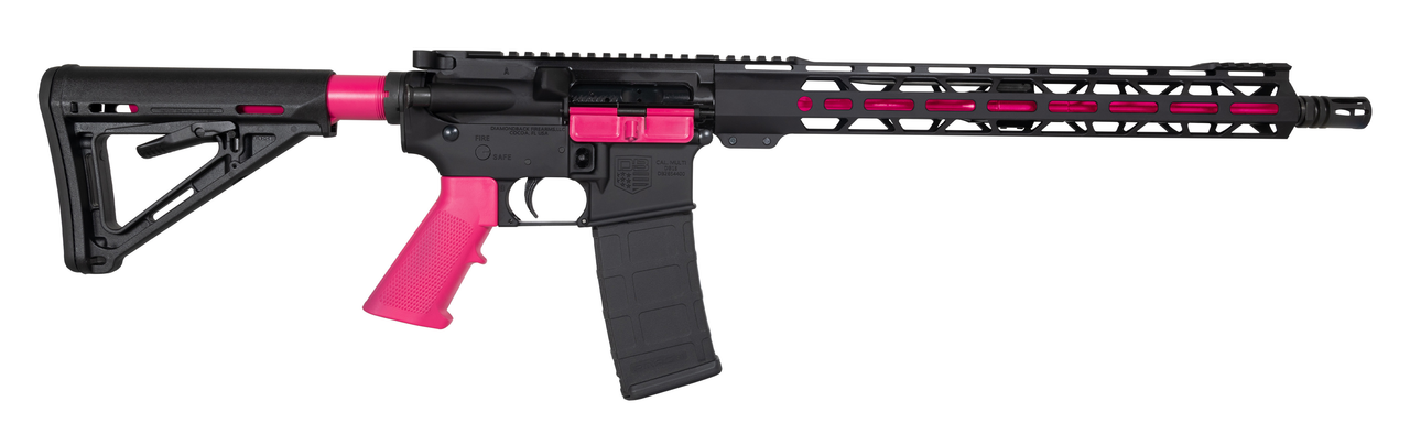 Diamondback DB15 5.56x45mm NATO, 16" Barrel, Black, Pink Accents, 30rd ...