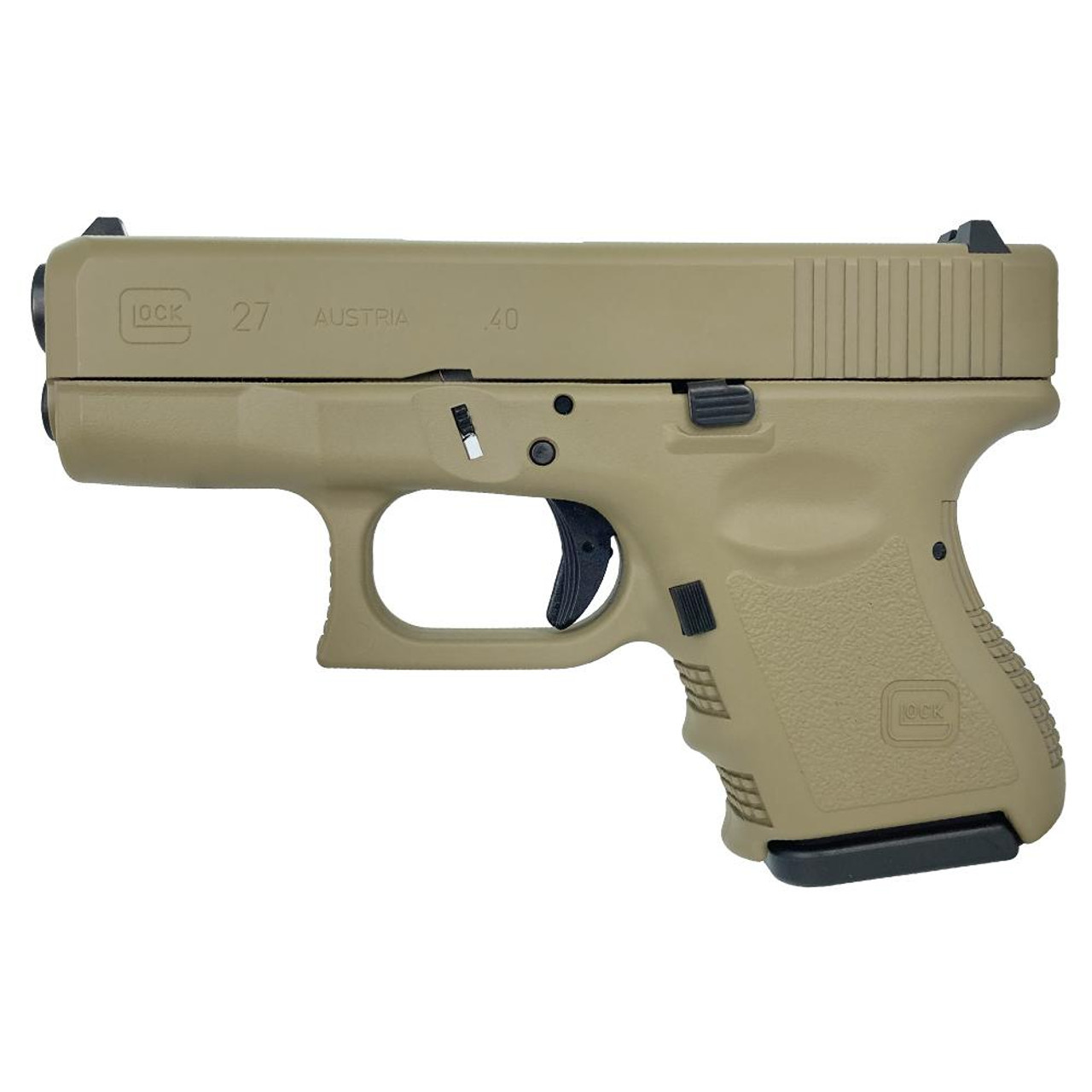 Glock G27 Gen 3 Custom 40 Smith & Wesson, 3.4" Barrel, "FDE", 9rd - Impact Guns
