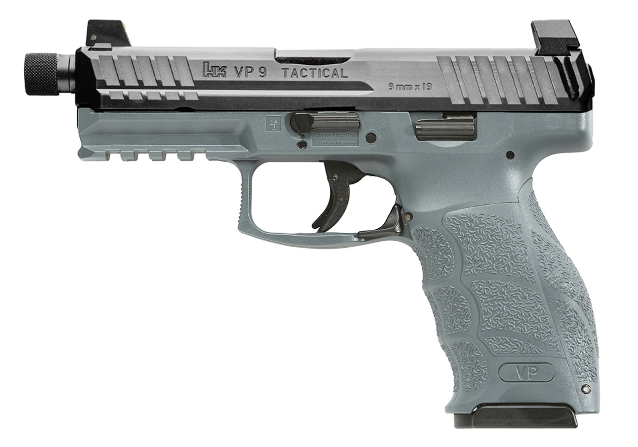HK VP9 Tactical 9mm 4.70" Threaded Barrel, Gray Frame, Optic Ready ...
