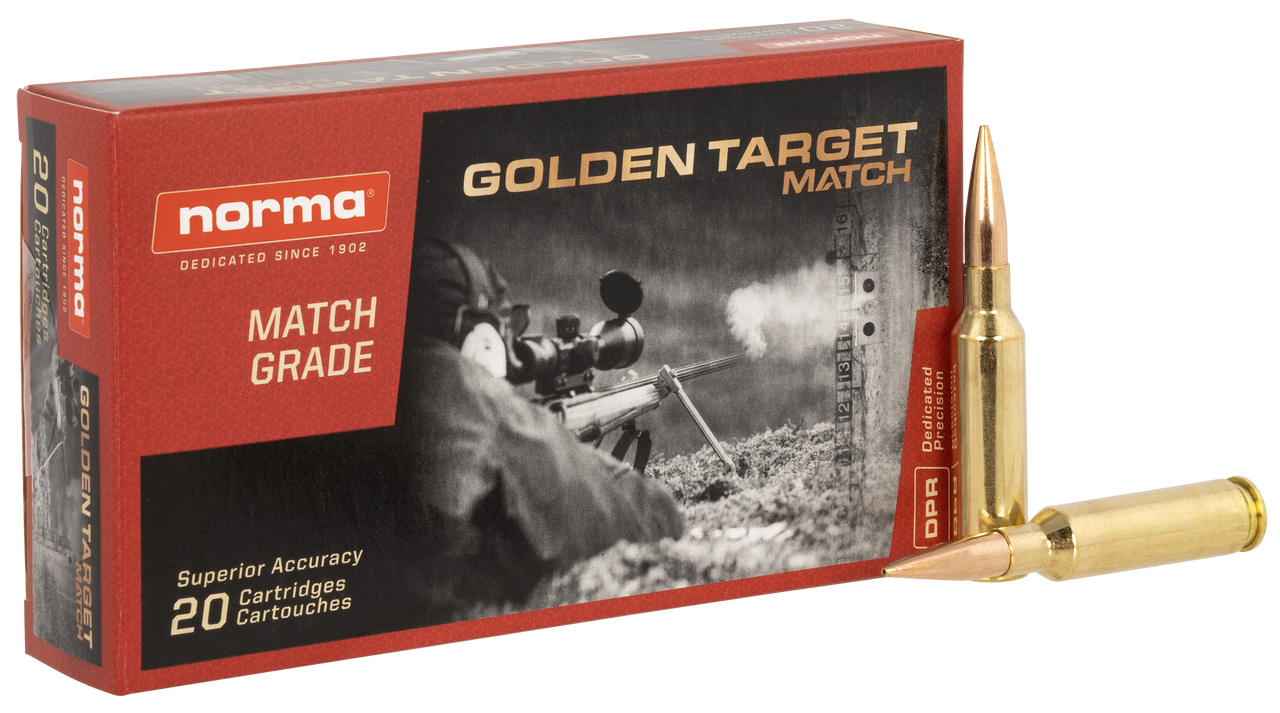 Norma Golden Target Match 6.5 Creedmoor, 143gr, Boat Tail Hollow Point ...
