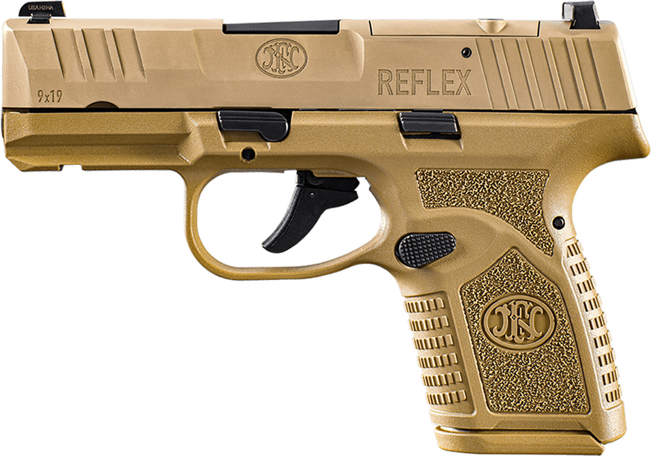 FN Reflex MRD Micro Compact 9mm, 3.3" Barrel, Flat Dark Earth, Optics ...