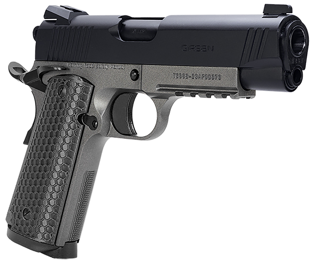 Girsan MC1911C Untouchable 45 ACP, 4.4" Barrel, Black Slide, Stainless ...