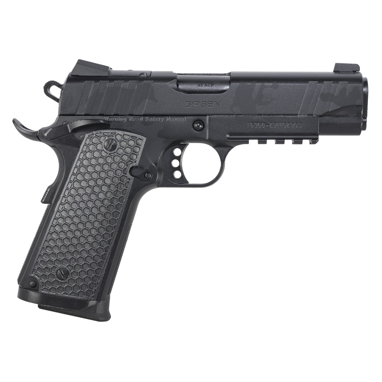 Girsan MC1911C Influencer 45 ACP, 4.4" Barrel, Black Camo, Optic Ready, 8rd - Impact Guns