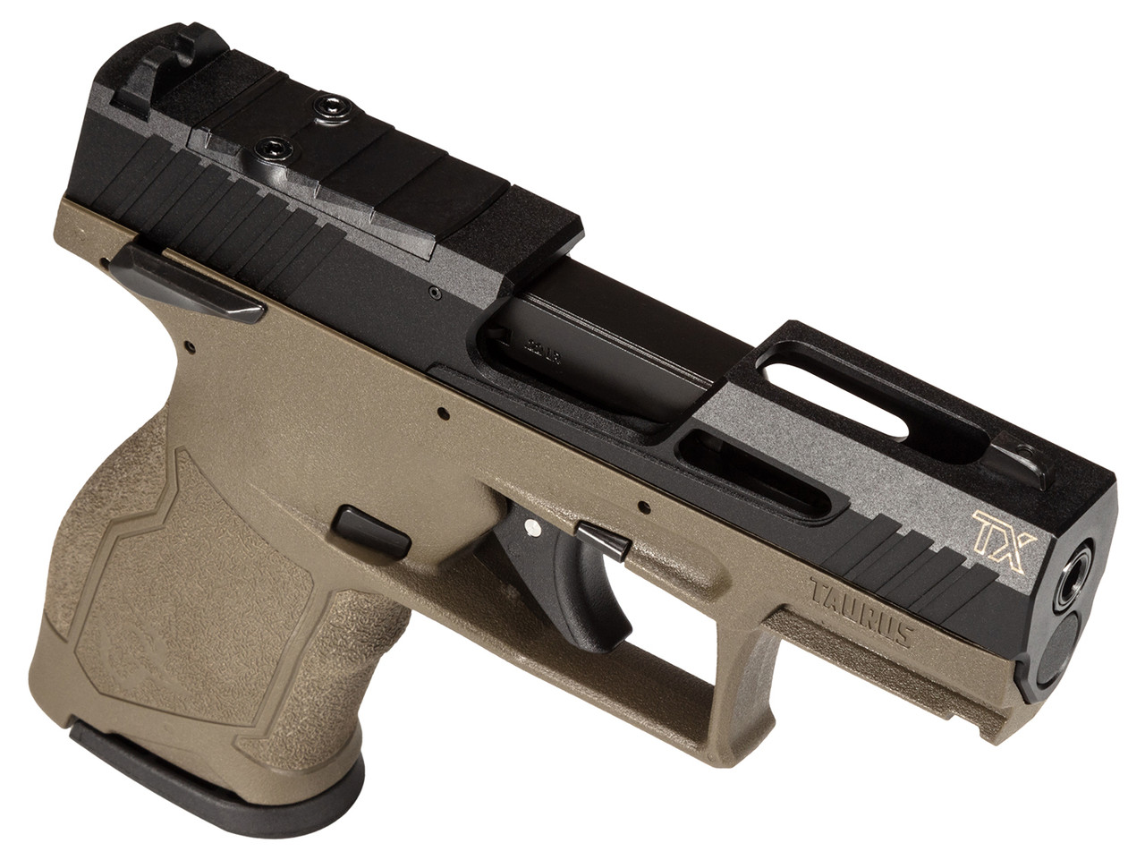 Taurus TX22C 22 LR, 3.6" Barrel, Olive Drab Green Frame, Black Slide ...