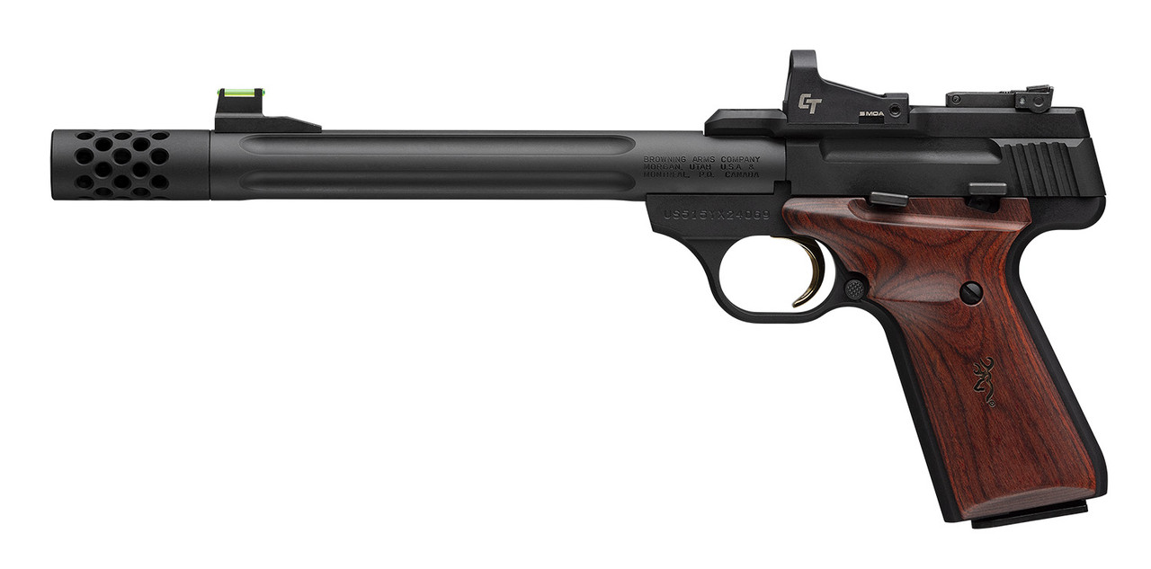Browning Buckmark Hunter 22 LR, 7.65" Threaded Barrel, Black, Rosewood ...