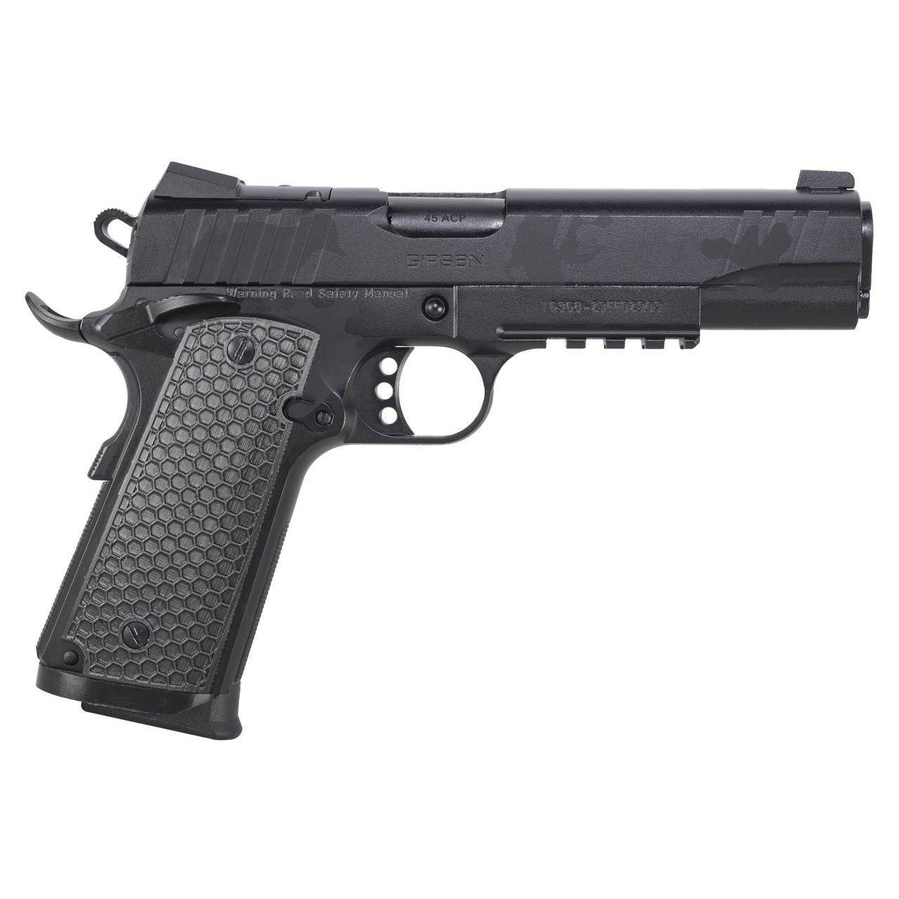 Girsan MC1911S Influencer 45 ACP, 5" Barrel, Black Camo, Optic Ready ...