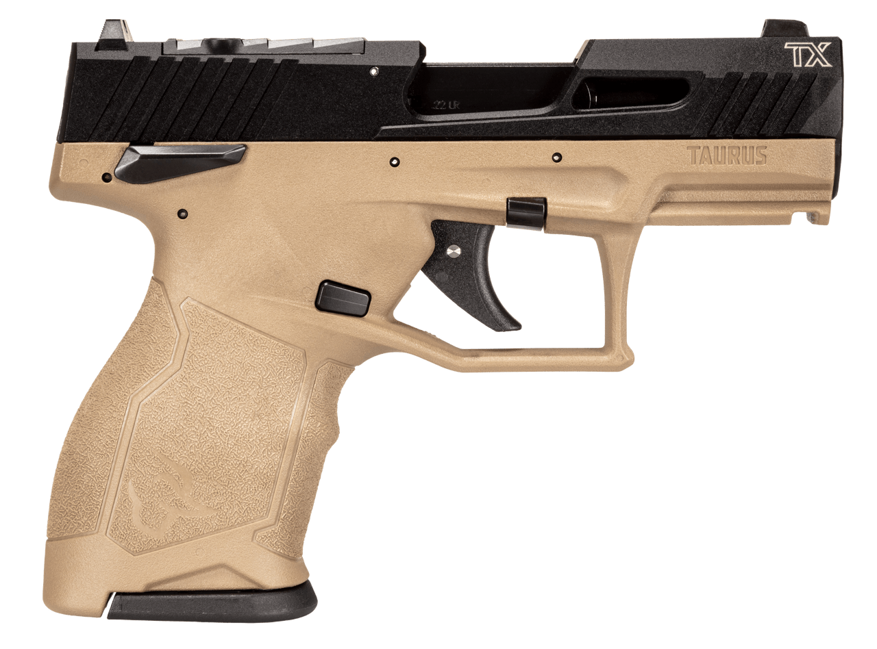 Taurus TX22C 22 LR, 3.6" Threaded Barrel, Flat Dark Earth Frame, Black ...