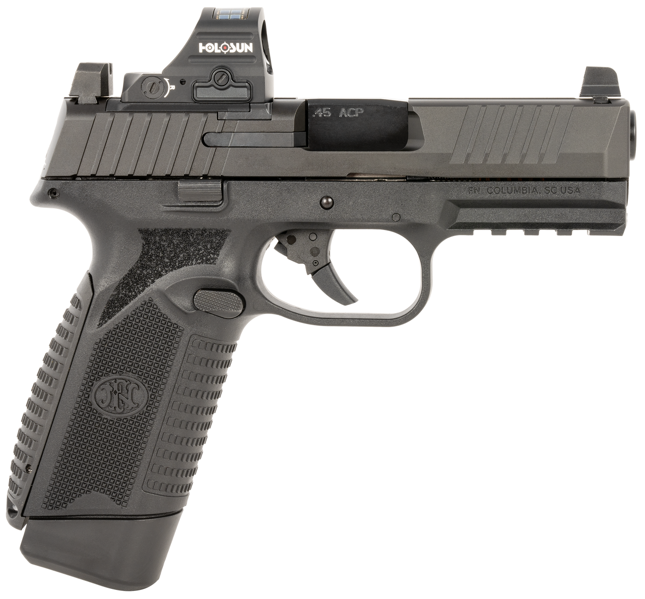 FN 545 MRD 45 ACP, 4.1" Barrel, Black, Holosun 407C Red Dot, 10rd ...