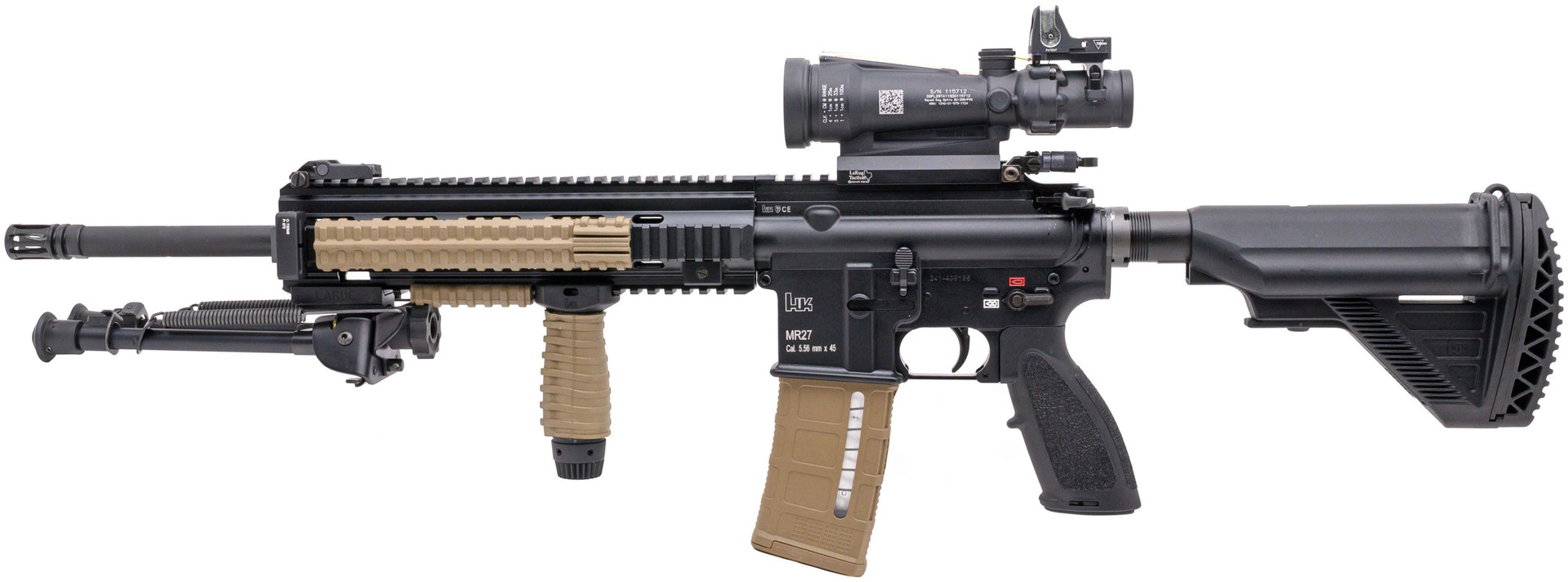 HK M27 Deployment Kit 223 Remington/5.56x45mm, 16.5" Barrel, Black/FDE ...