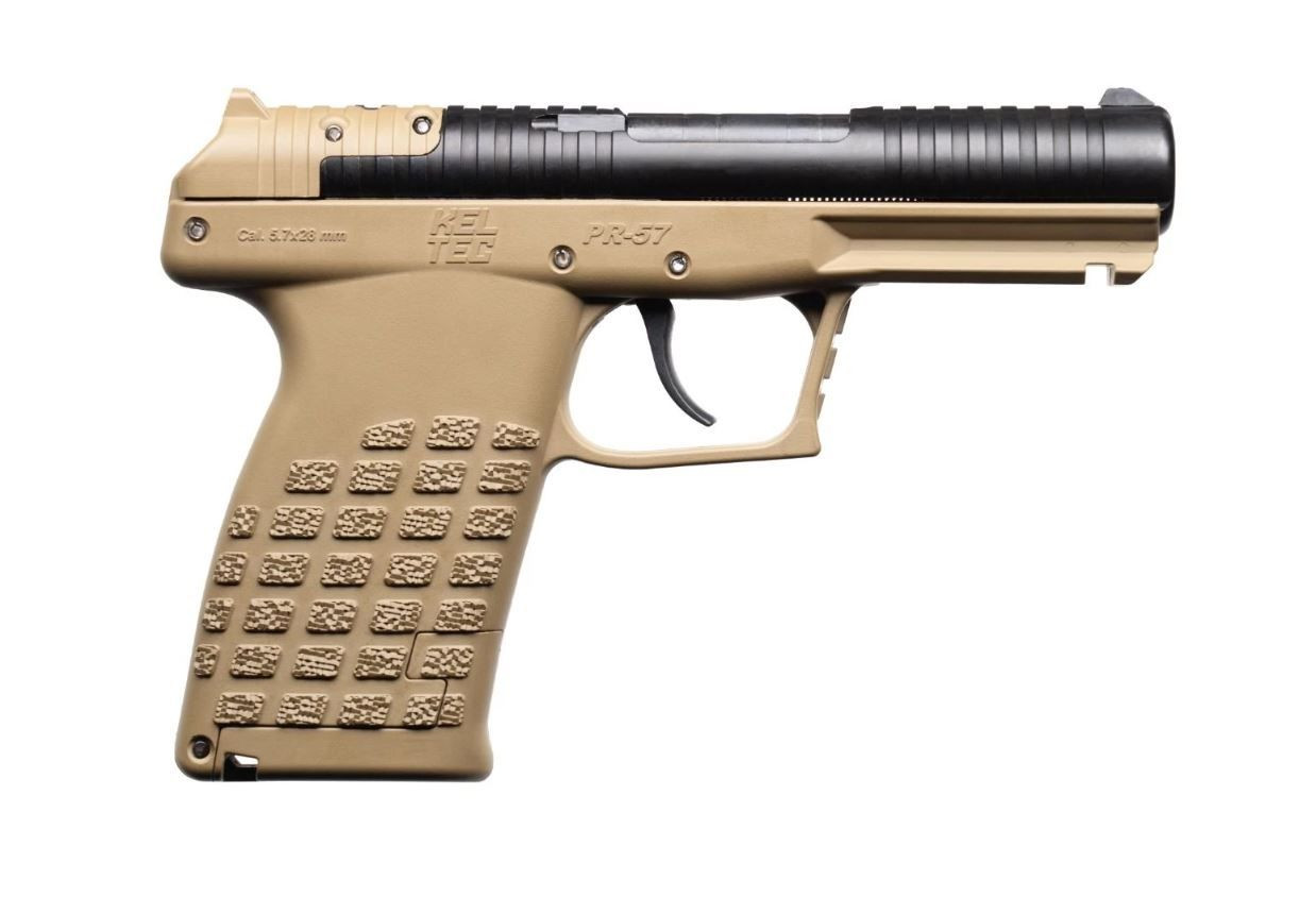 Kel-Tec PR57 5.7x28mm, 4.6" Barrel, Tan Frame, Black Slide, Optic Ready ...
