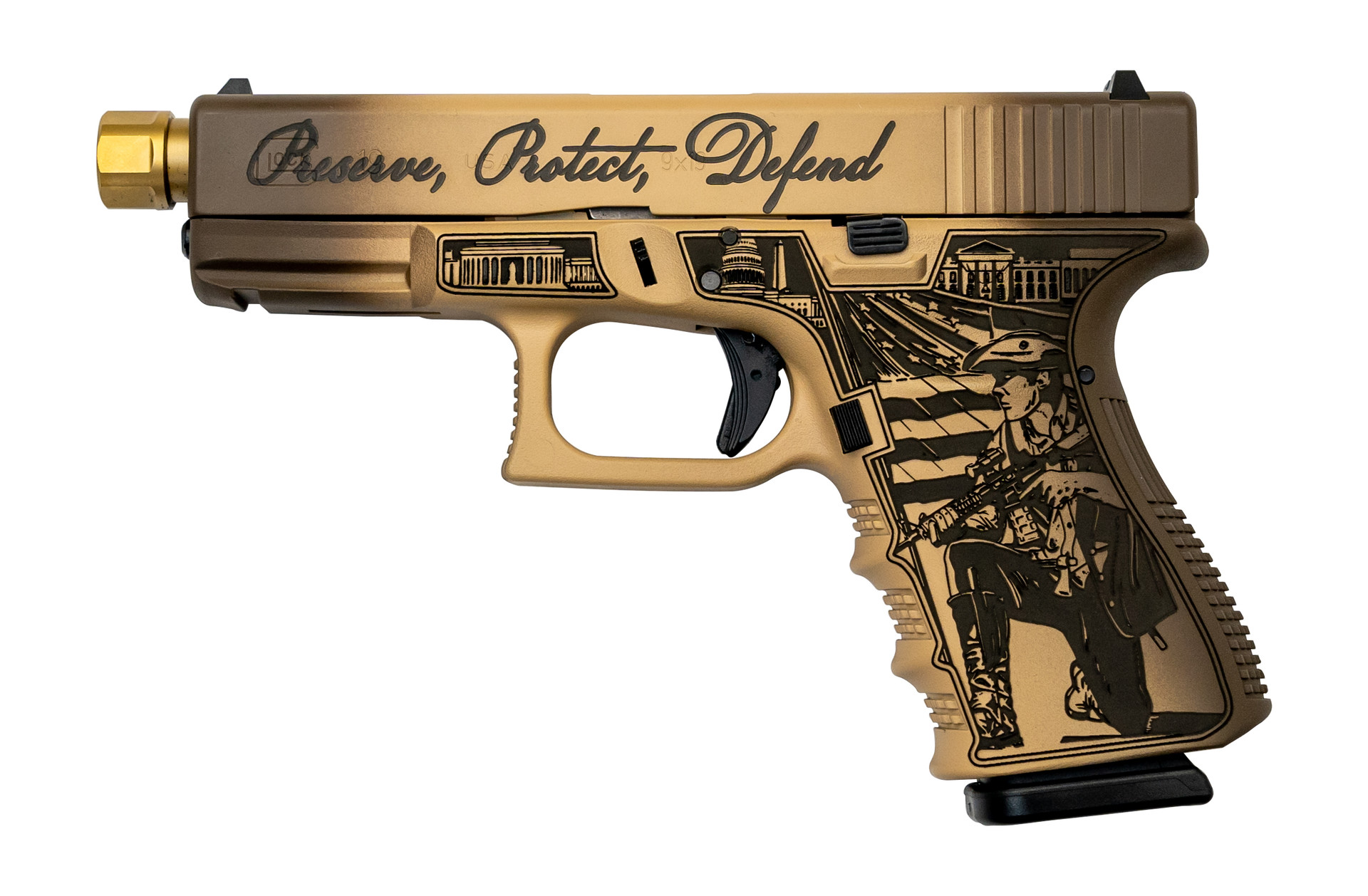 Glock G19 Gen3 'Constitution' USA 9mm, 4.07" Barrel, Fixed Sights ...