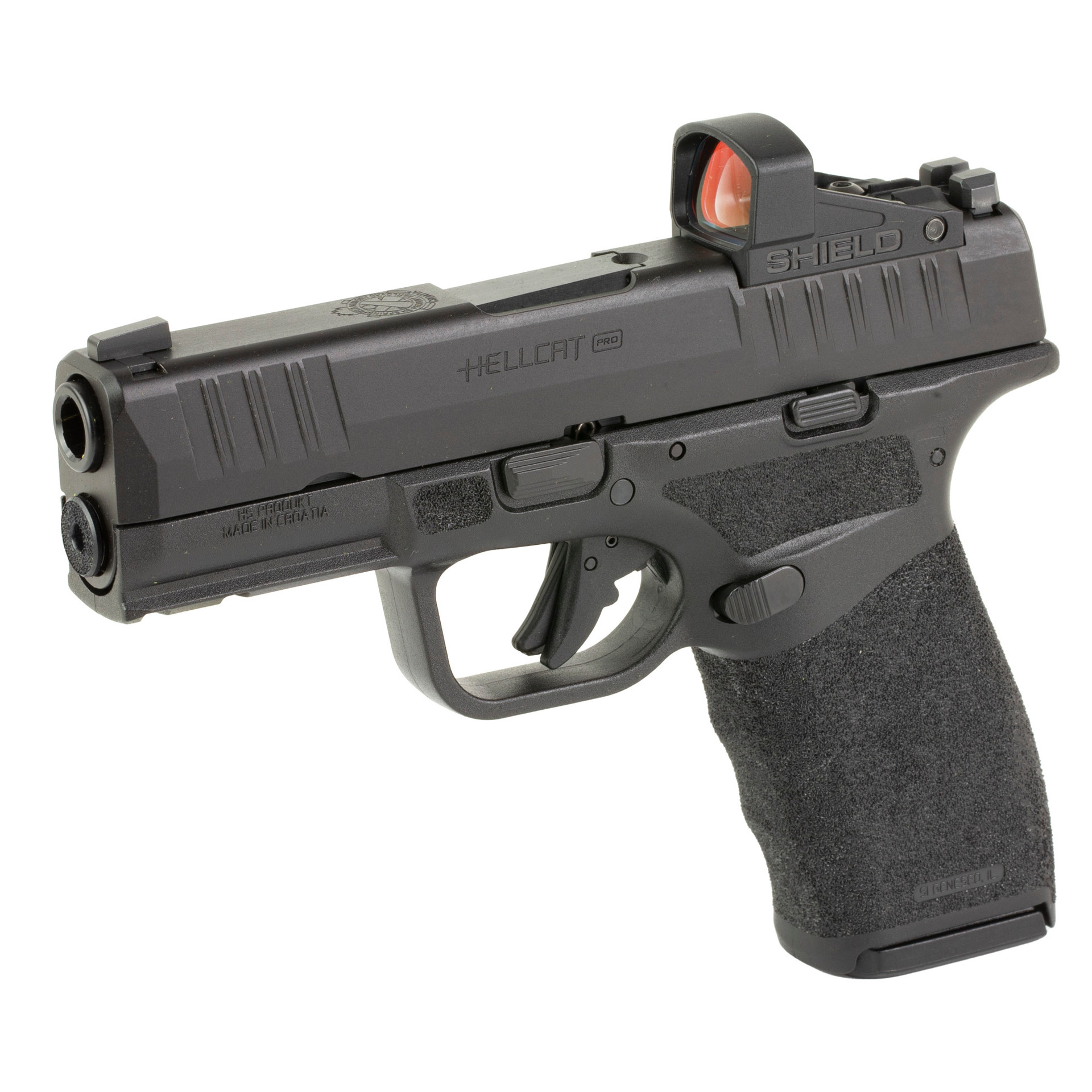 Springfield Hellcat Pro 9mm, 3.7" Barrel, Black, Shield SMSc Reflex ...
