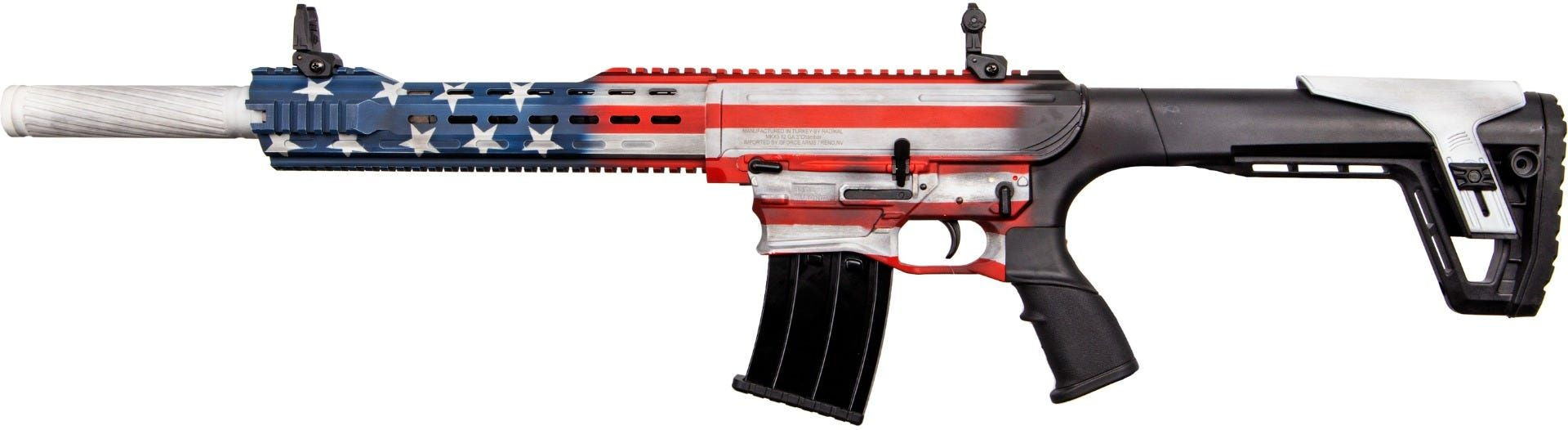 GForce Arms GF25 12 Ga, 18.5" Barrel 3" Chamber, USA Flag, 5rd - Impact ...