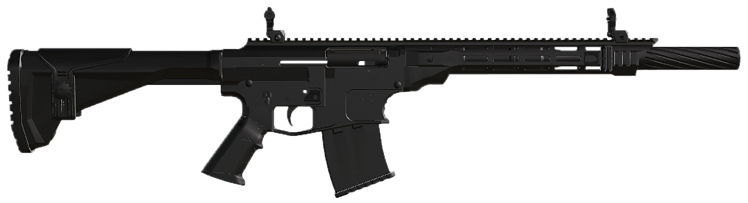 Derya DY12 12 Ga, 3", 20" Barrel, Black, Flip Up Front and Rear Sights ...