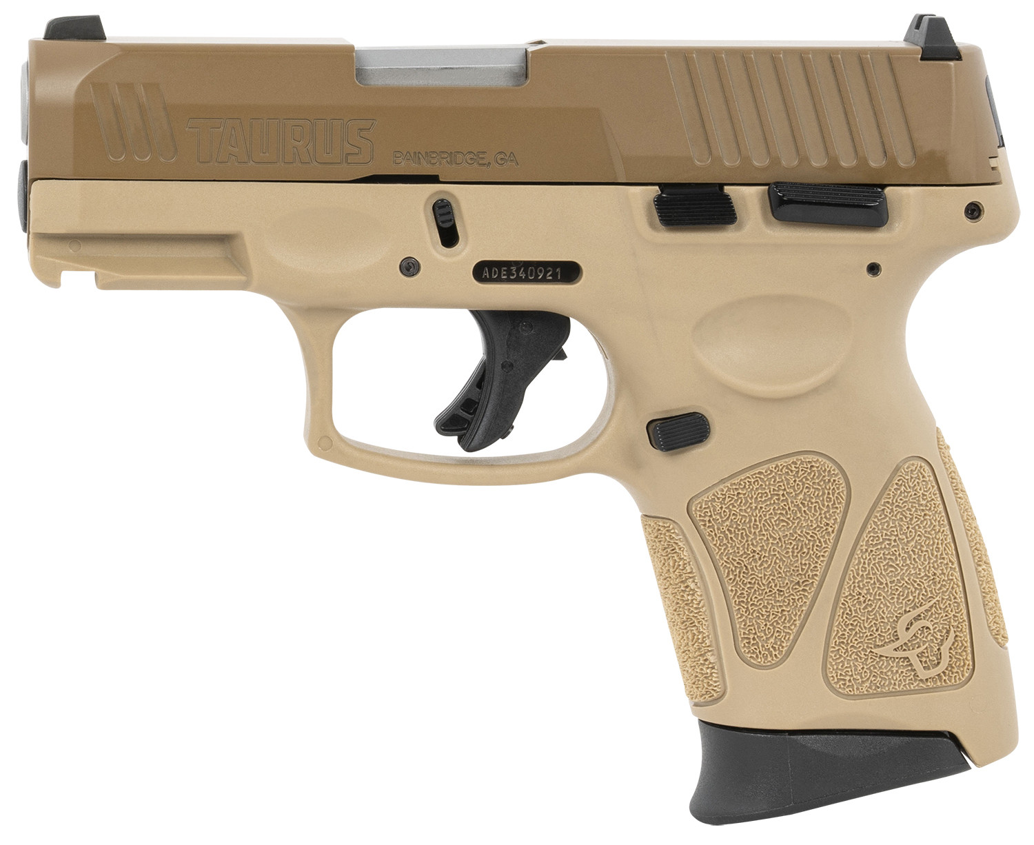 Taurus G3c 9mm, 3.2" Barrel, Tan/Coyote, Manual Safety, 12rd - Impact Guns
