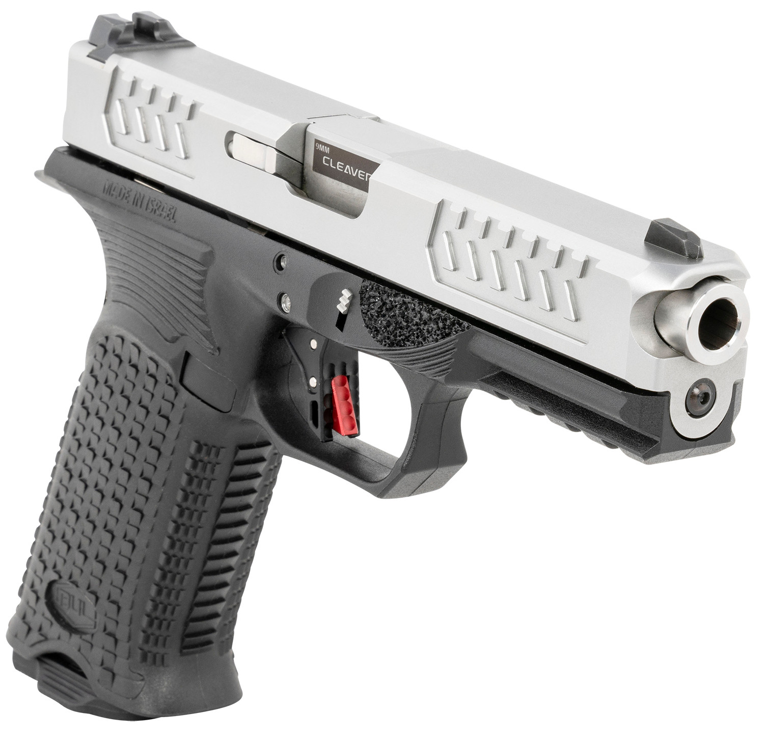 Bul Armory Axe Cleaver 9mm, 4.49" Barrel, Serrated Silver Slide, 3-Dot ...