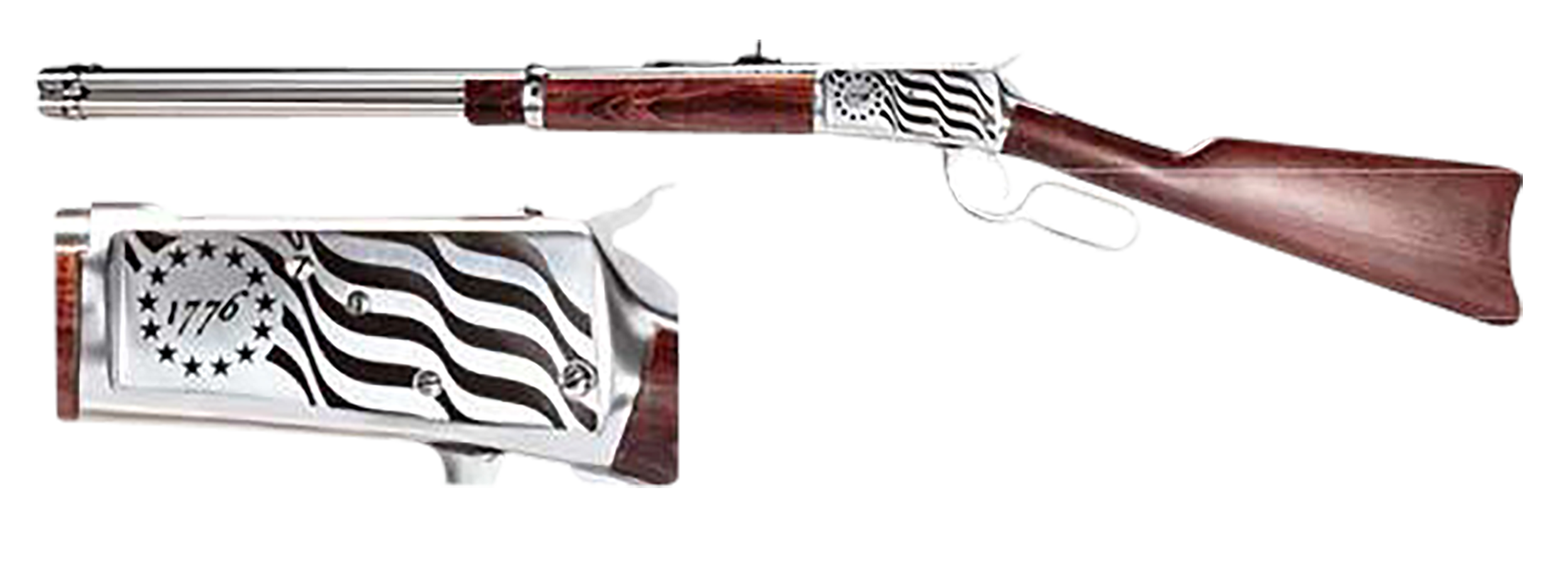 Rossi R92 44 Rem Mag, 16" Barrel, 1776 Flag Engraving, 8rd - Impact Guns