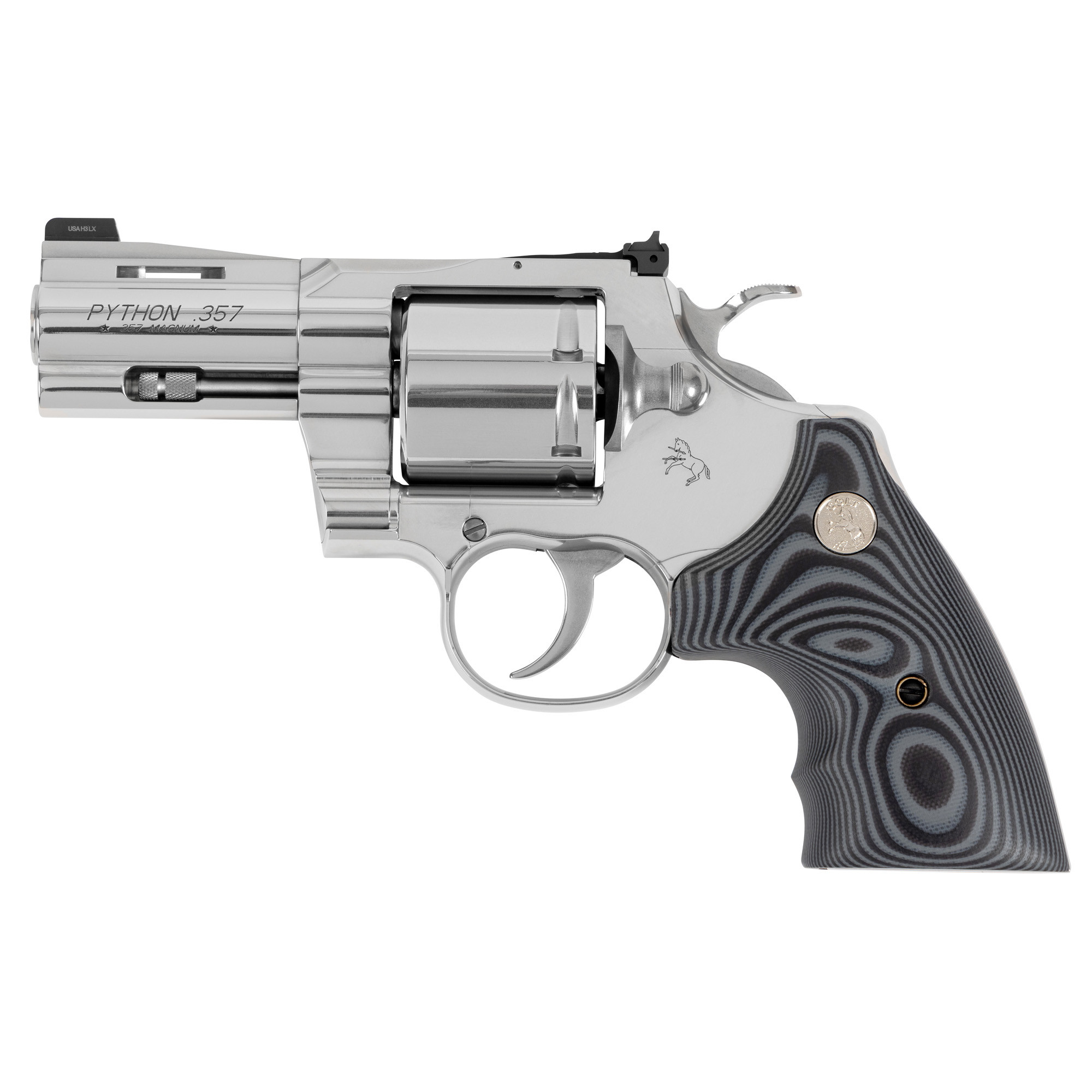 Colt Python Combat Elite 357 Magnum, 3" Barrel, Stainless Steel, G10 ...