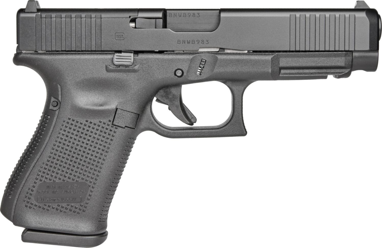 Glock G49 Gen 5 MOS 9mm, 4.49" Barrel, Black, Optic Ready, 15rd ...