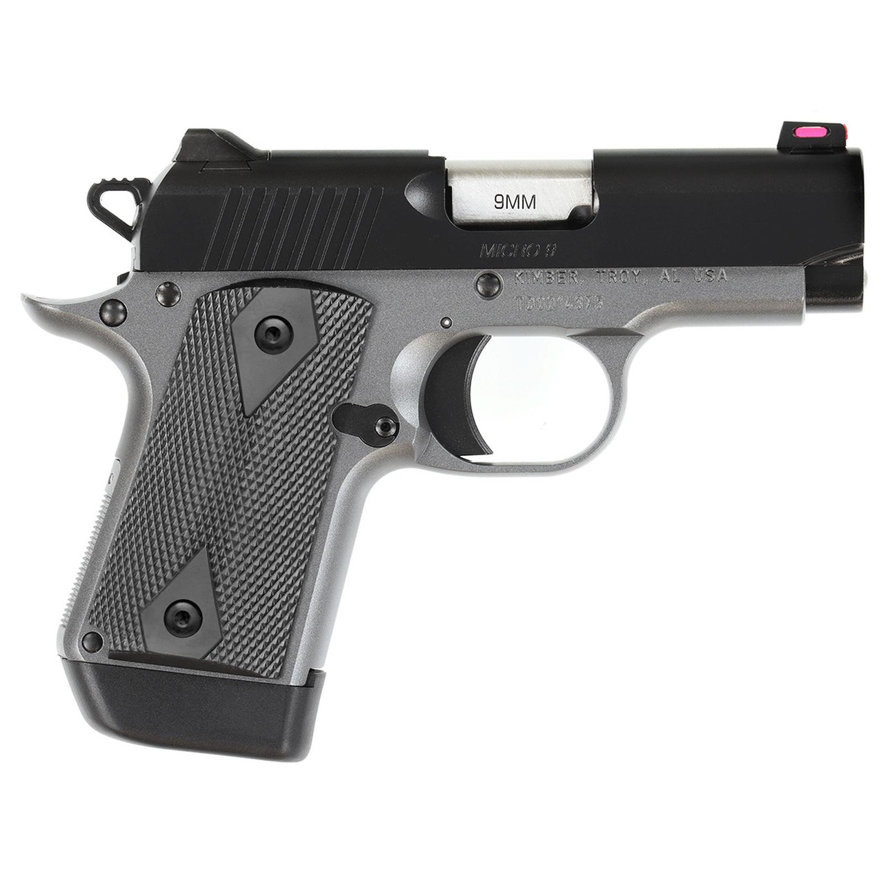 Kimber Micro 9 Shadow Ghost 9mm, 3.15" Barrel, Black Slide, Gray Frame ...