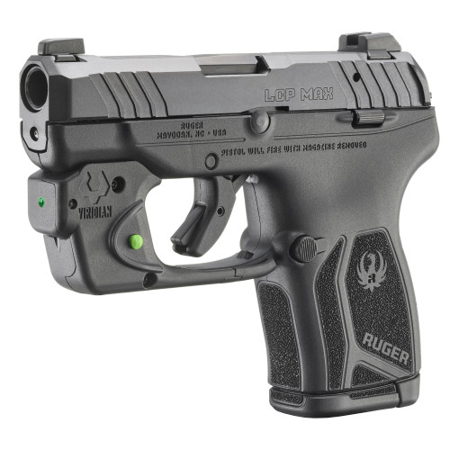 Ruger LCP MAX 380 ACP, 2.8" Barrel, Black, Viridian E Series Green ...