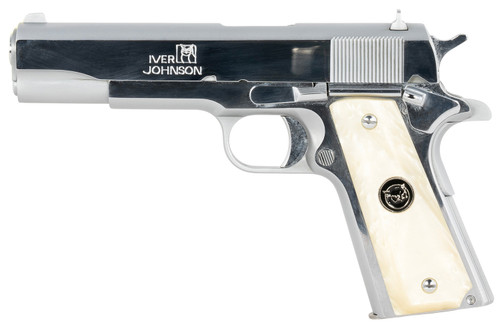 Iver Johnson 1911 38 Super 8rd,5" Stainless Steel Barrel, Bright Polish ...