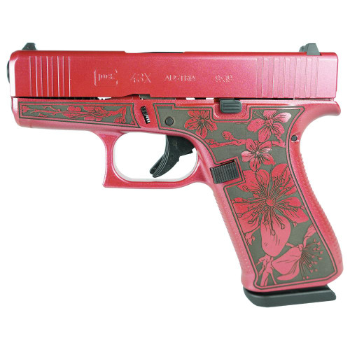 Glock 43x Custom "Cherry Blossom Engraved Medusa Pink" 9mm, 3.41 ...