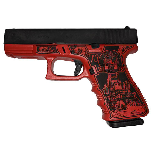 Glock 19 Gen 3 Custom "Georgia Red" 9mm, 4.02" Barrel, 15rd - Impact Guns