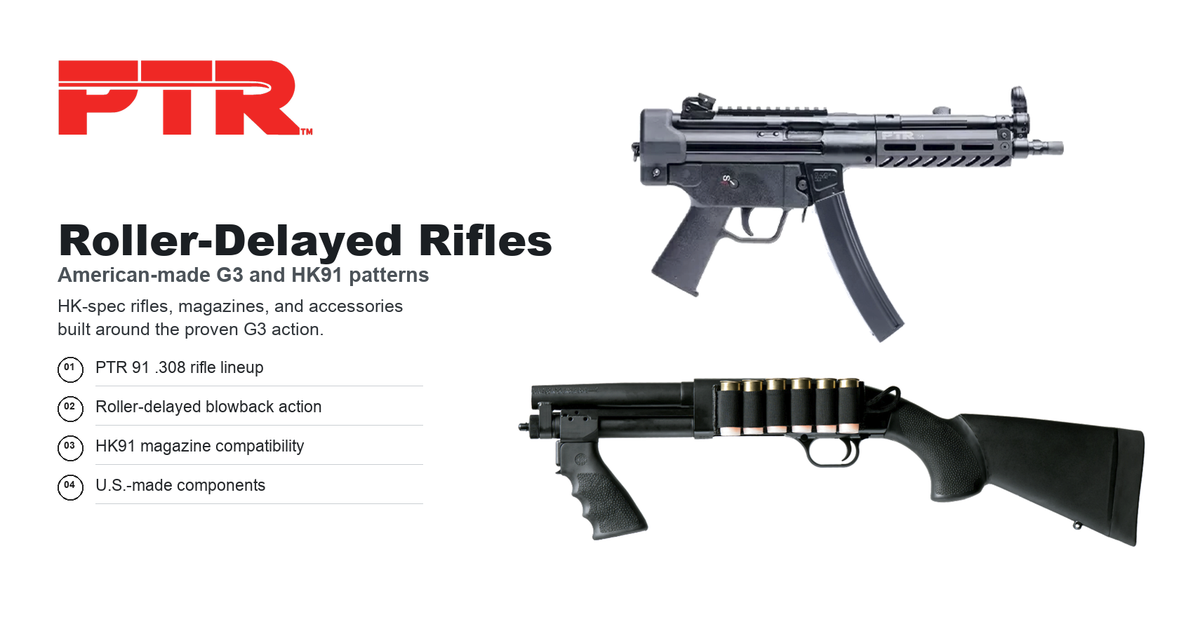 PTR Industries Rifles — PTR 91, GI, MSG and 308 Rifles | Impact Guns