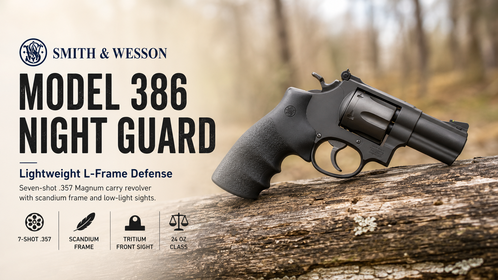 Smith & Wesson Model 386 Night Guard for Sale — .357 Mag Scandium ...