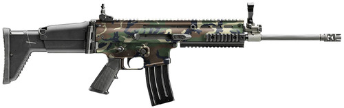 FN SCAR 16S NRCH 5.56x45mm, 16.25" Barrel, Woodland Camo, Adjustable ...